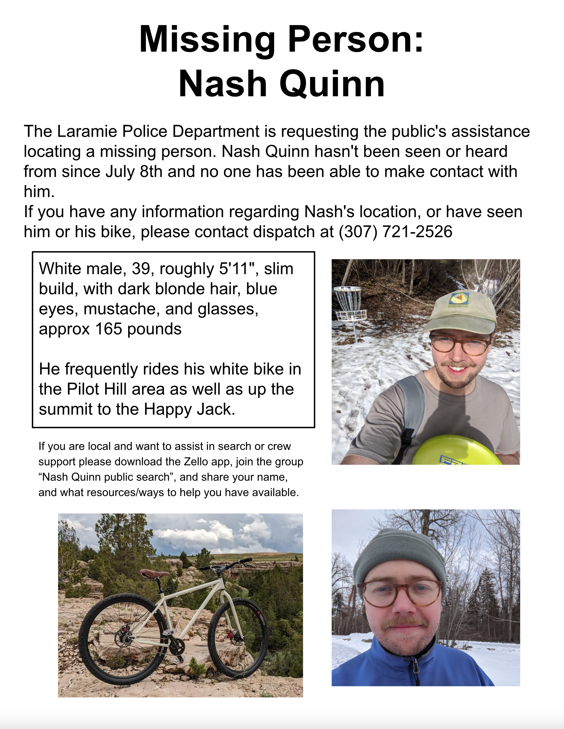 The Search Continues for Nash Quinn, who went for a mountain bike ride ...