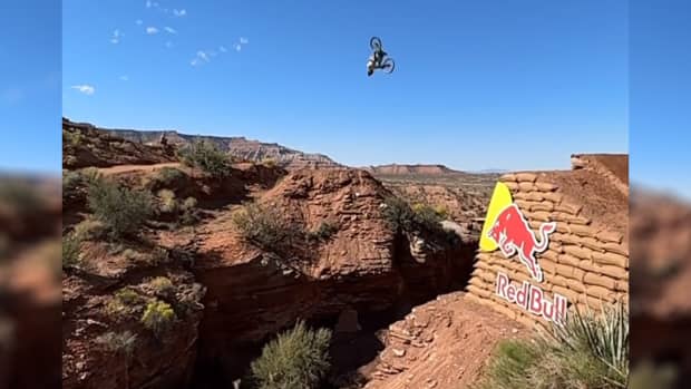 Pro Sends Terrifying Canyon Gap Allowing Everyone To Breathe A Sigh Of ...
