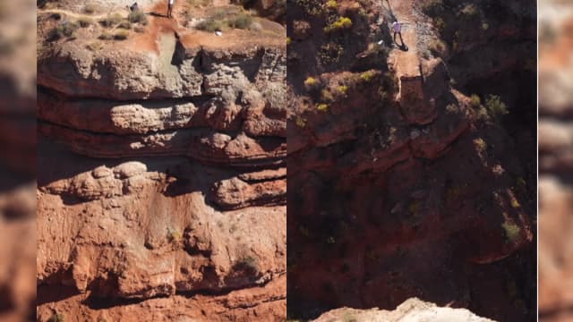 Rampage Rider Warms Up On Staggering 70 Foot Canyon Gap