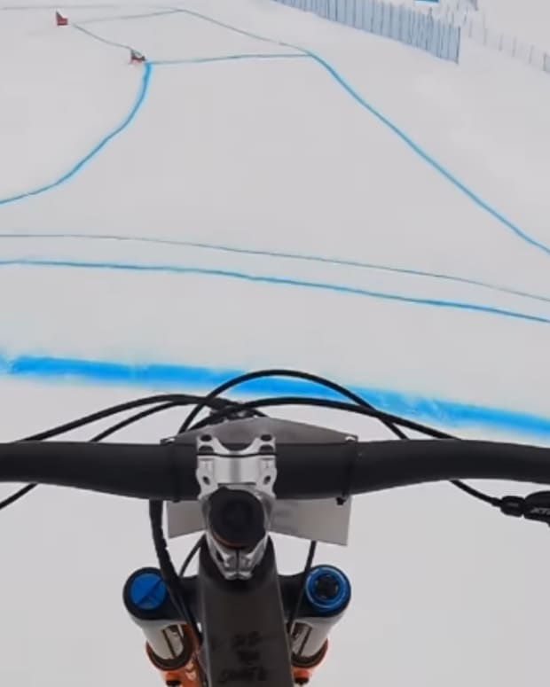 Rider Hits Nearly 60mph On Mountain Bike In Snow