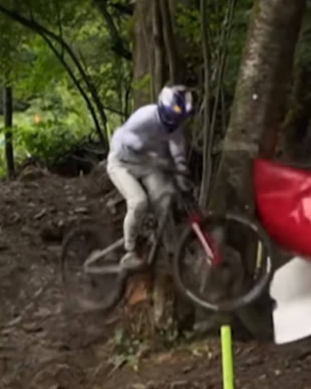 Rider's Foot Impaled By Tree Root During Qualifying - BikeMag