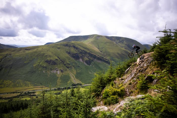 Watch: Professional Mountain Biker Hits Red Bull Hardline's Massive ...