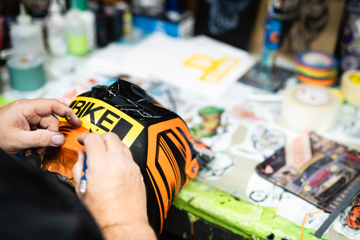 Behind the Scenes Look at a Custom D4 Helmet Paint Job | BIKE Mag