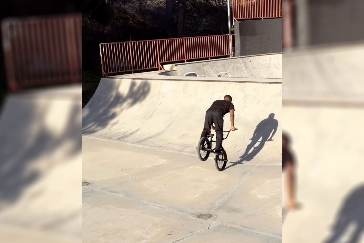 BMX Rider Shows Off Physics Defying Balance Control