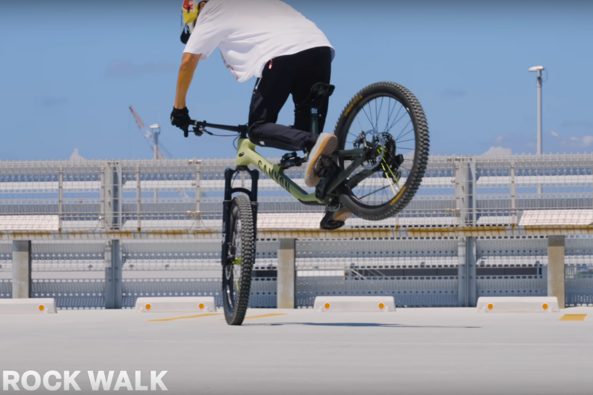 Trials Rider Teaches Audience Flat Ground Mountain Bike Tricks