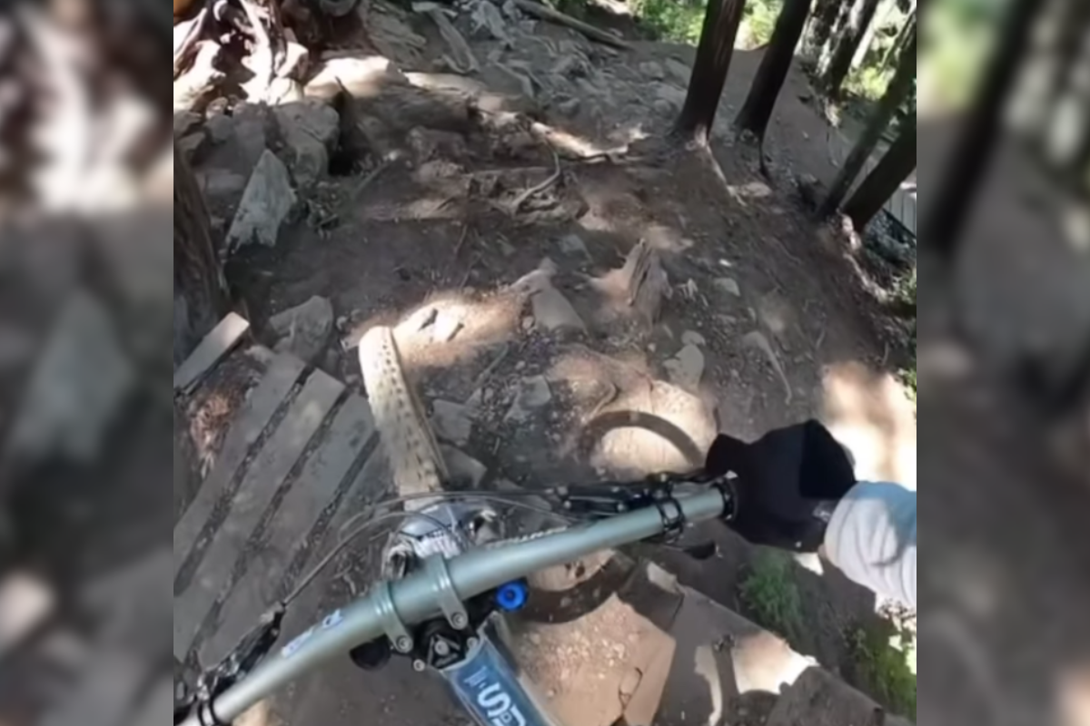 Rider Foregoes Easy Route To Try "Super Rough" Line