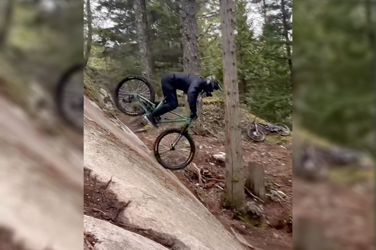 Freerider Goes Huge On His Short Travel Trail Bike