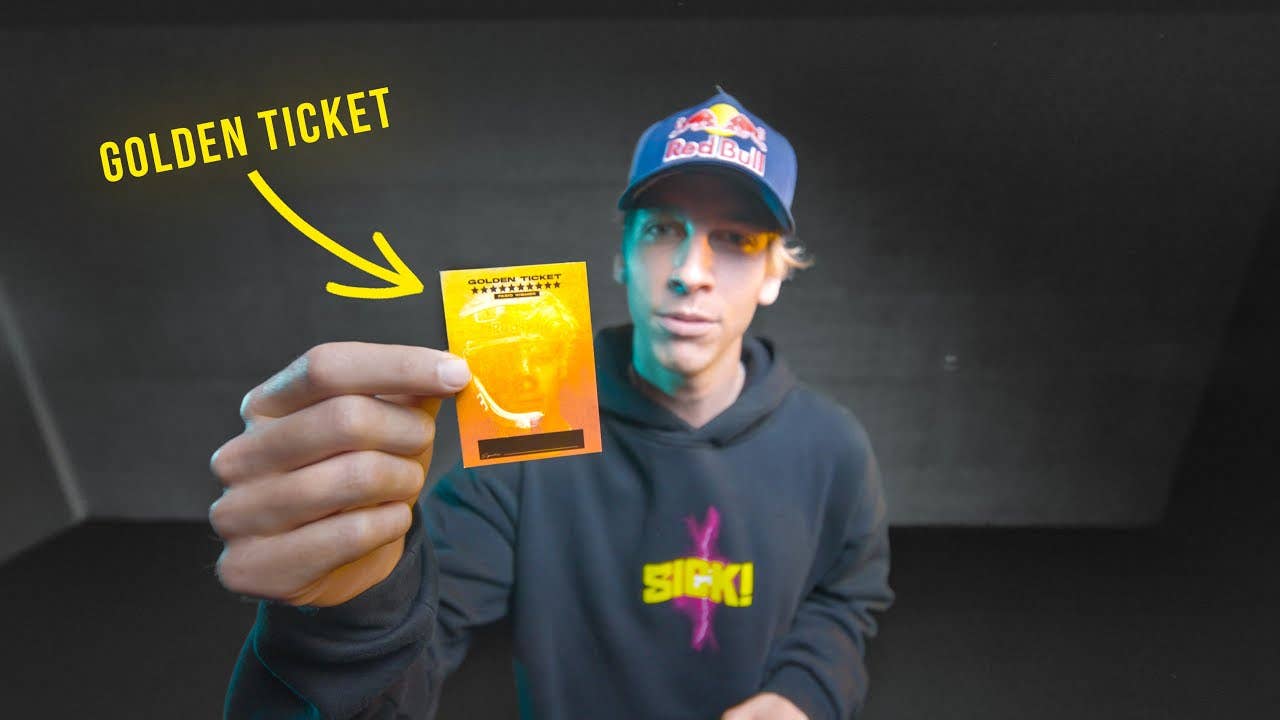 Fabio Wibmer Invokes Willy Wonka With "Golden Ticket" Promotion