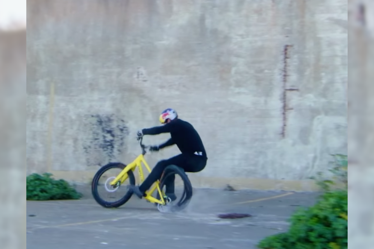 Danny MacAskill Overcomes Exploded Wheel To Land Trick