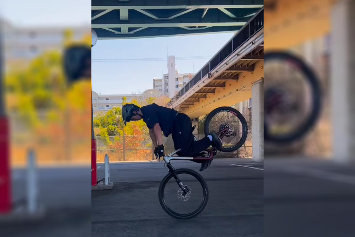 Rider Throws Physics Defying BMX Moves On A Mountain Bike