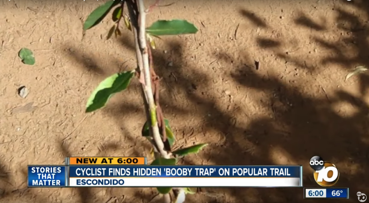 Mountain Biker Encounters Barb Wire Booby Trap On Popular Trail