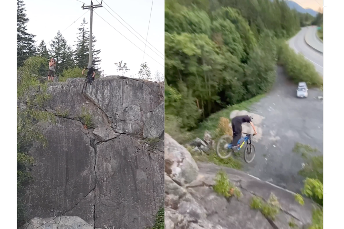 Look: Rider Risks Everything On Near Vertical Rock Slab