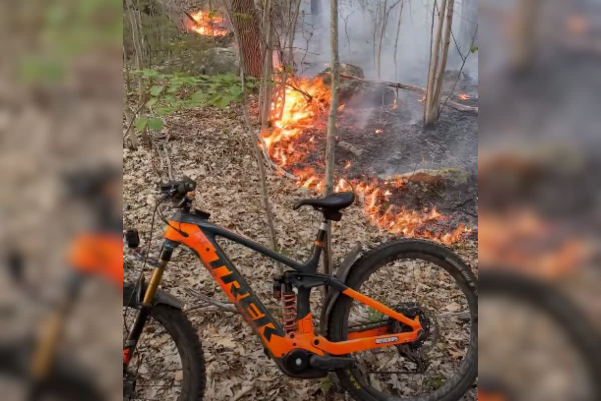 Mountain Biker Blasts Irresponsible Smokers For Starting Wildfire