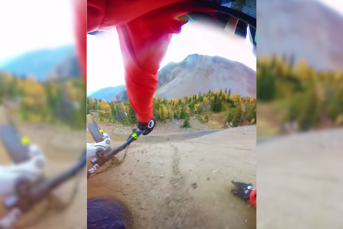 "All Good!"- Rider Checks Bike After Crash Down Steep Slope