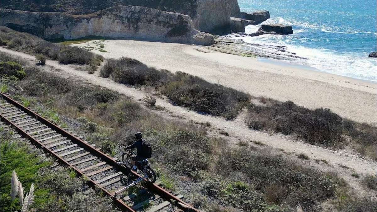 Clever YouTuber Hacks E-Bike To Ride Abandoned Railroad Tracks