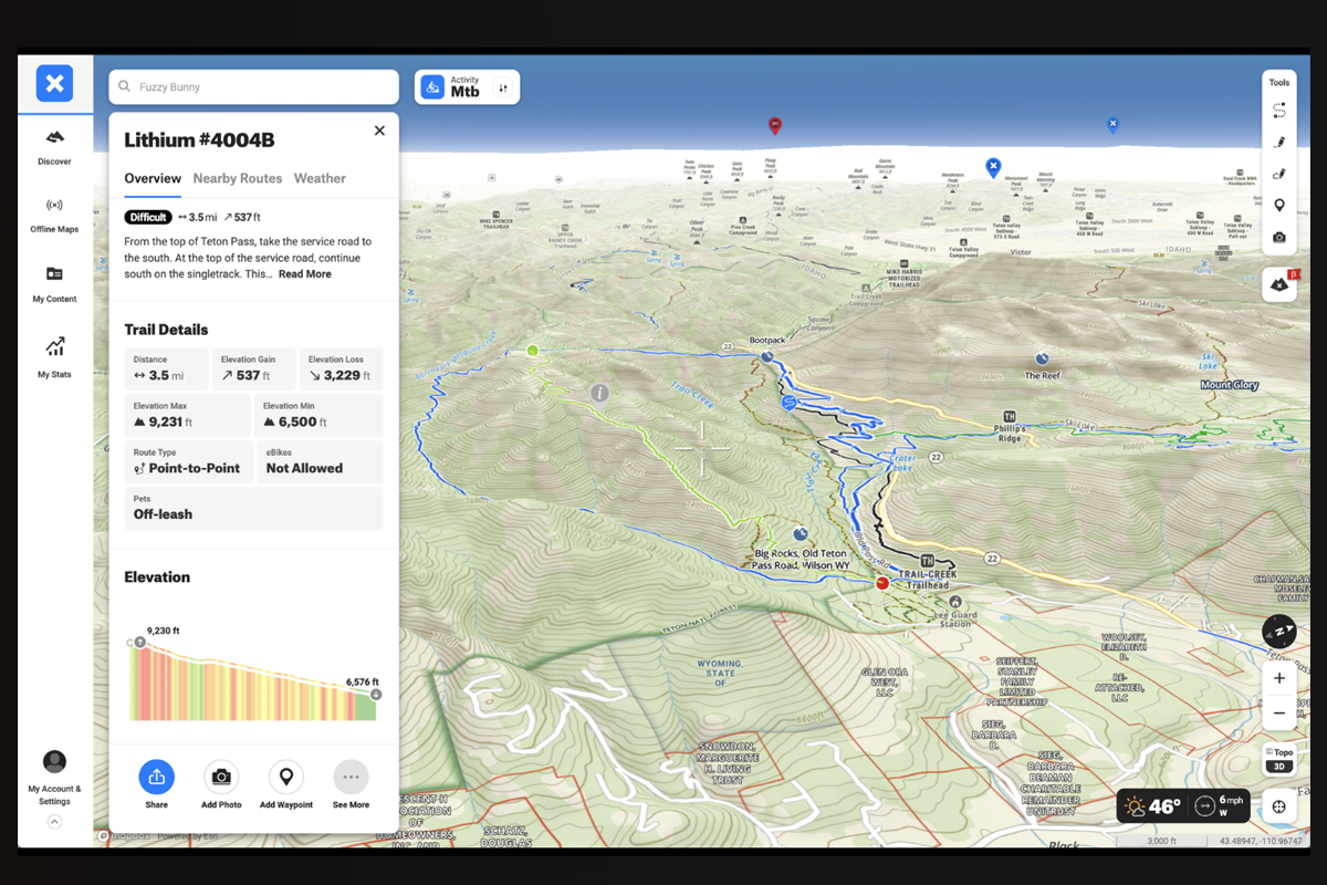 OnX Backcountry Launches New 'MTB Mode' With 150k+ Miles Of Trails