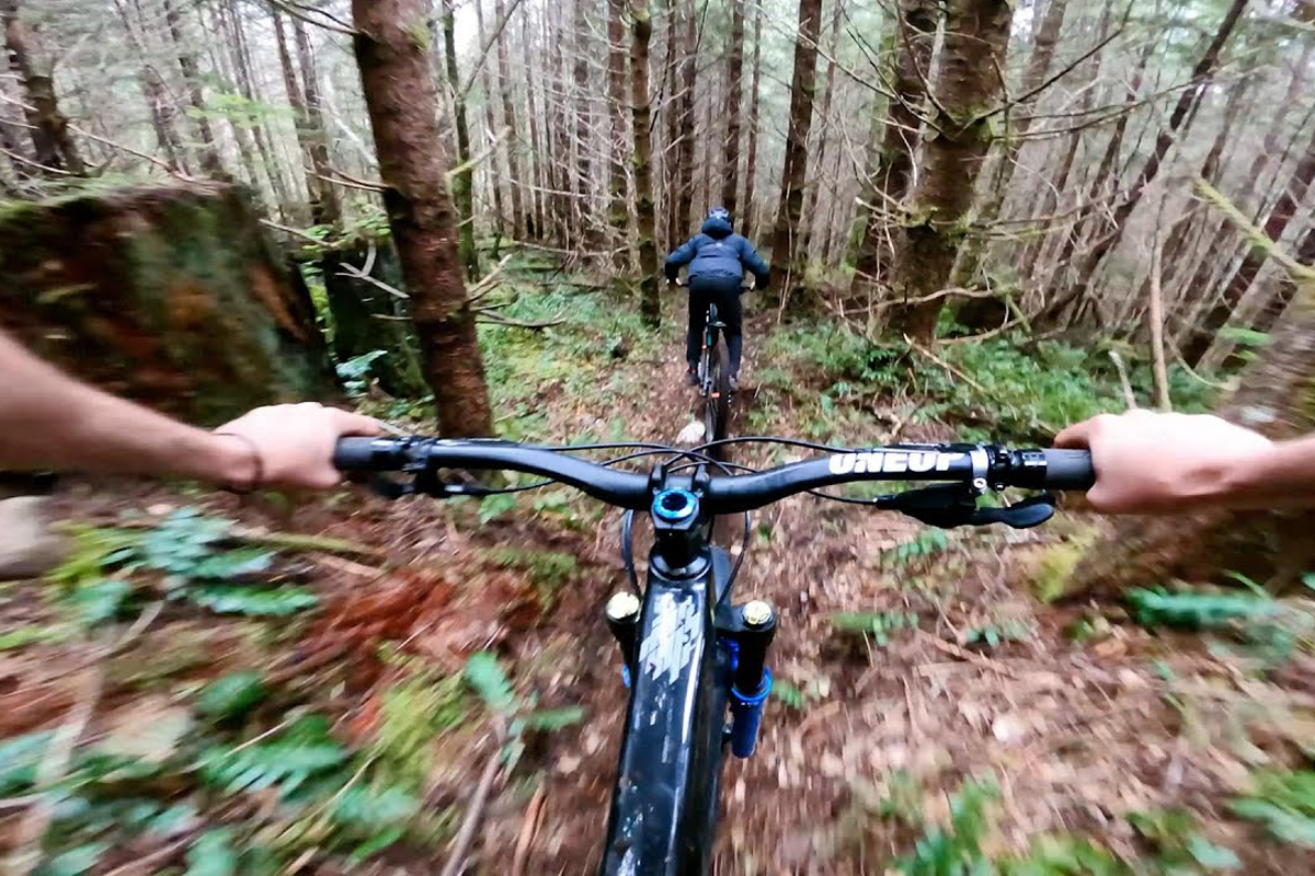 Remy Metailler Chases Jackson Goldstone Down Perfect Forest Trail