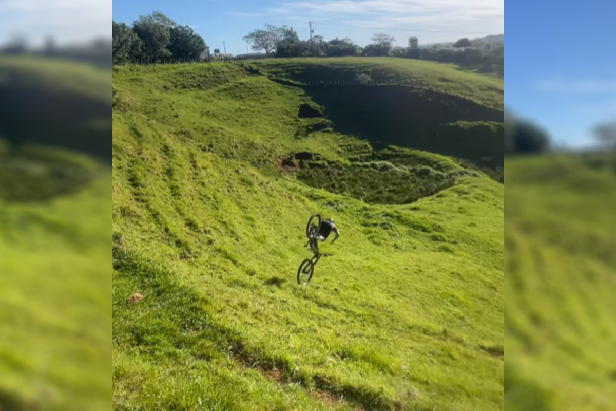 Amateur Rider Crashes New Bike Spectacularly On First Ride