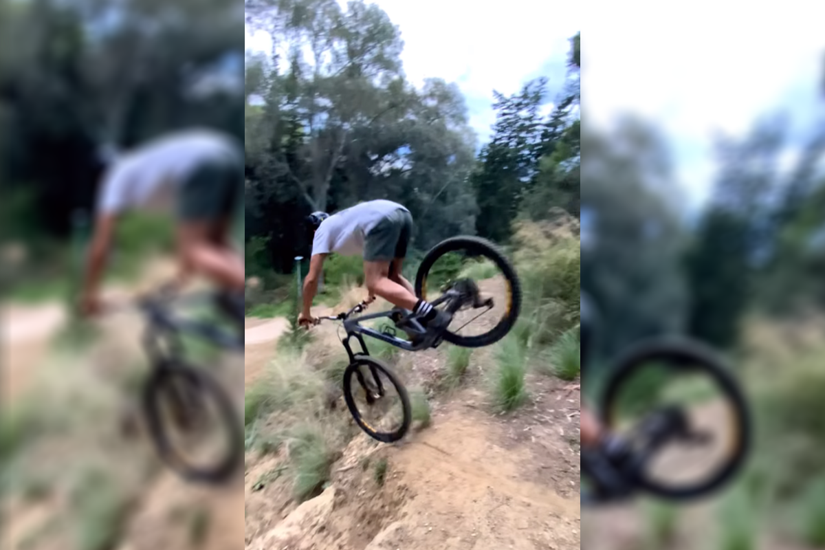 Rider's Life Flashes Before His Eyes On A Risky Drop