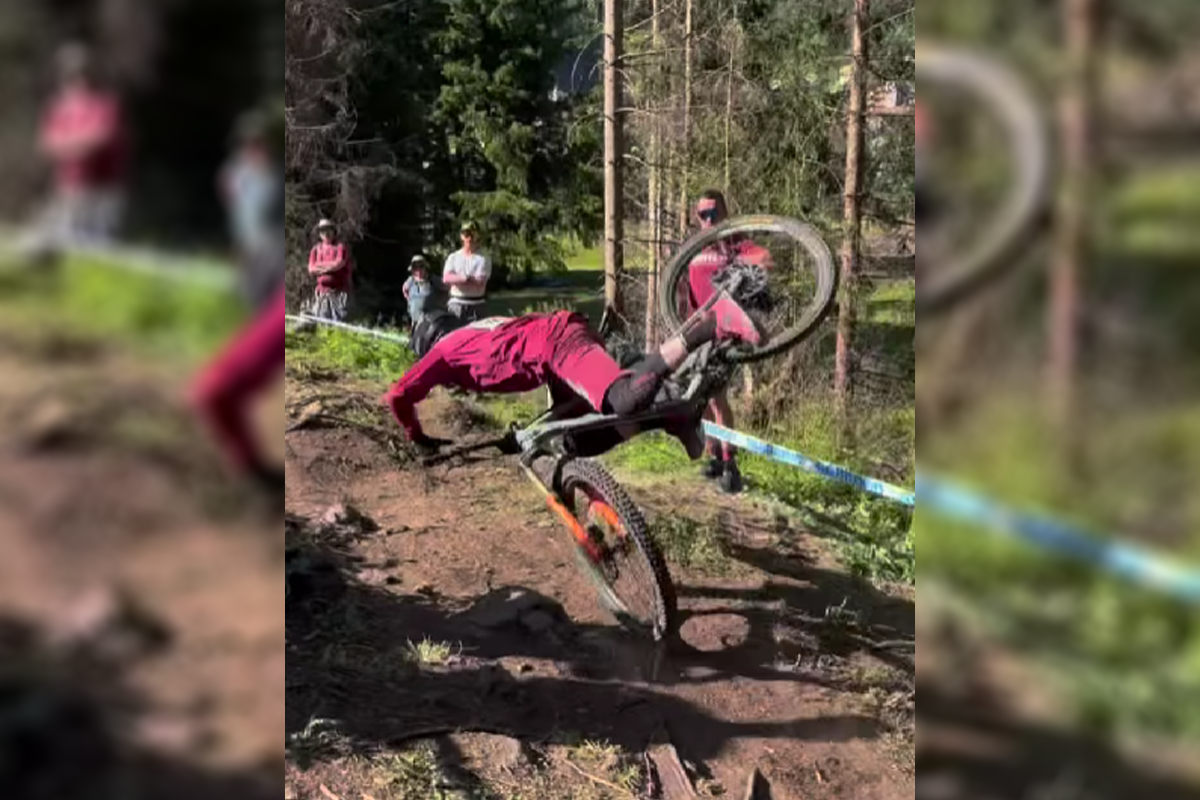 Racer's Unfortunately Timed Crash Cost Him A Strong Finish