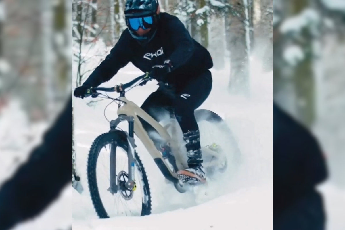 "Skiing On Two Wheels" Rider Gets Some Deep Pow Turns - BikeMag