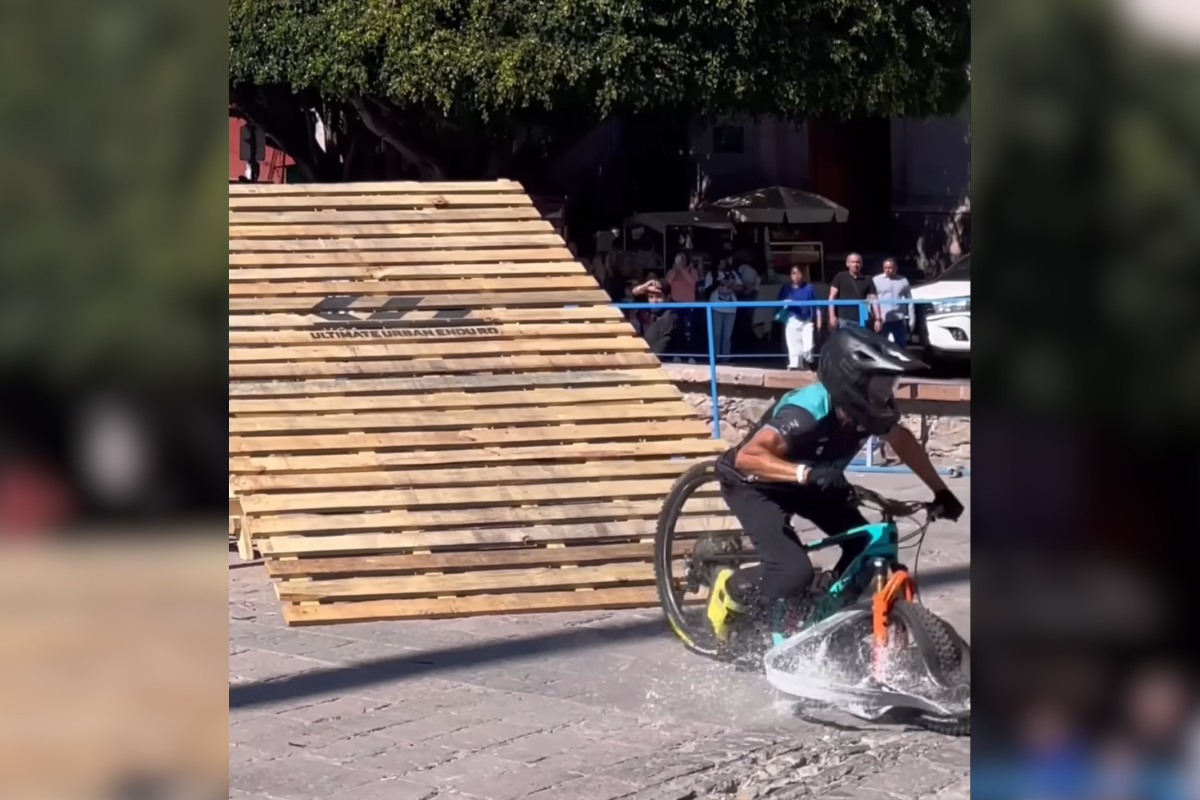 Rider's Wheel Explodes During Urban Race