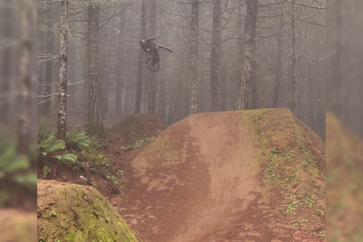 Rider Goes Huge On Enormous Public Jump Line