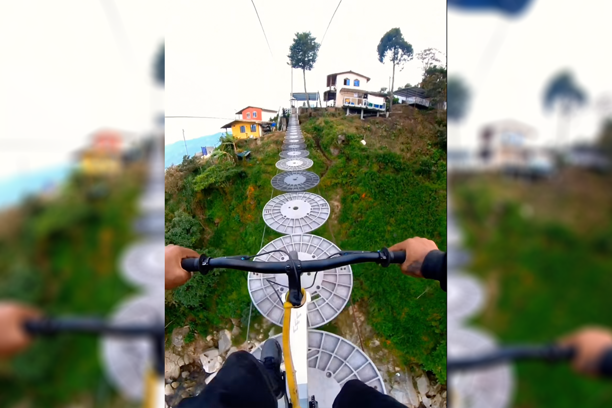 Don't Look Down! Pro Casually Cruises A Terrifying Bridge