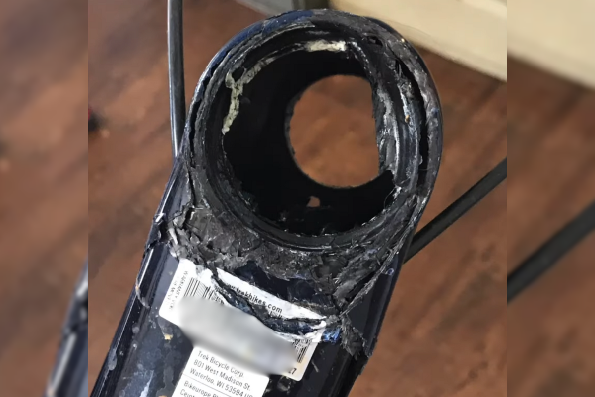 Rider Destroys Carbon Bike Frame Trying To Jump Creek