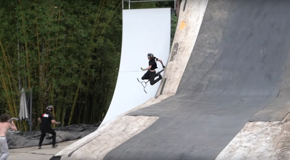 Rider Takes Enormous Slam Off "World's Biggest Inflatable Mega Ramp"