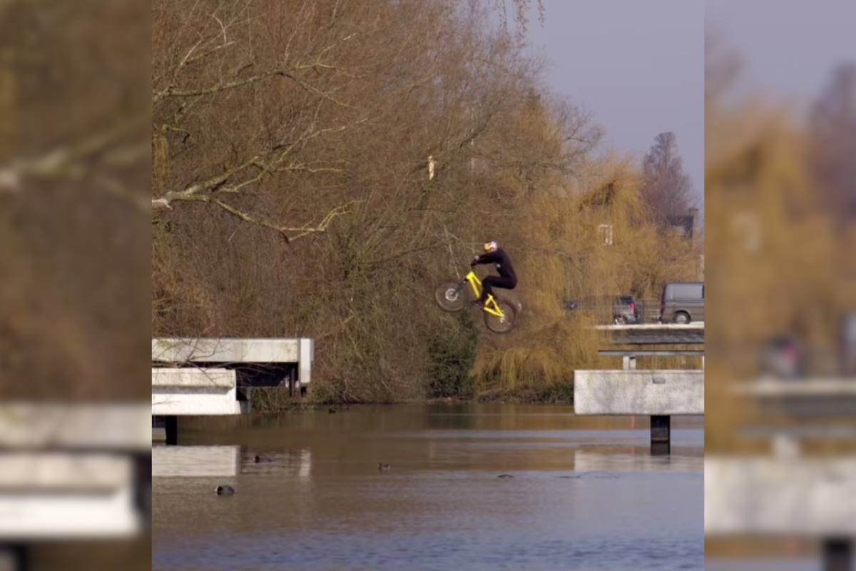 Danny MacAskill Jumps Over Gaping River