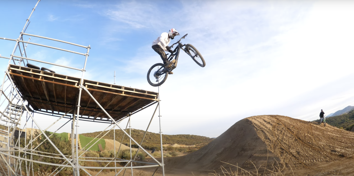 Pro Freeride Mountian Biker and Olympic Motocross Rider Shred the ...