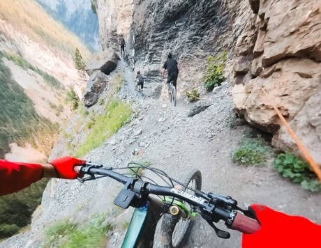 Watch: Riding On The Edge Of A Razor Thin Cliff - BikeMag